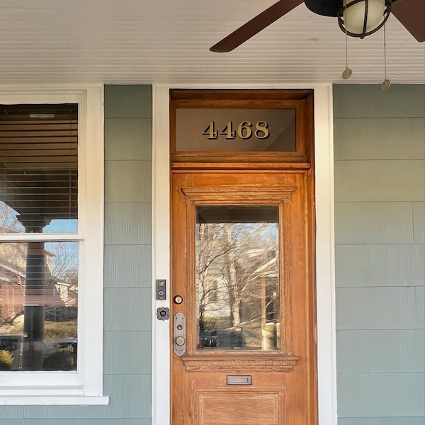 Transom Address Numbers - Color Options - House Home Building Office ...