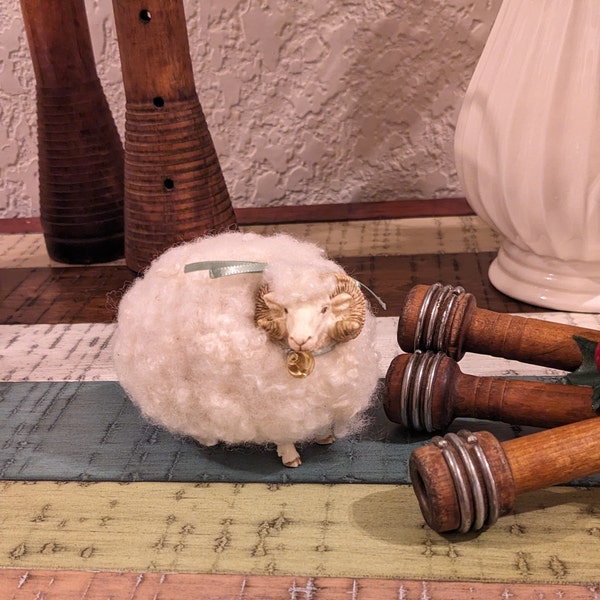 Sheep Decor, Sheep Family of Ram, Ewe & Lamb Figurines With Needle ...