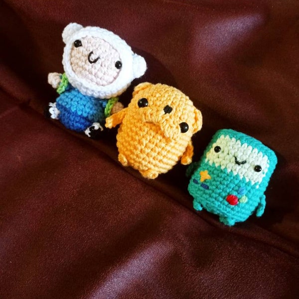 3-in-1 Adventure Time Crochet Pattern Bundle Finn Jake BMO Amigurumi ...