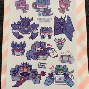 TF MTMTE TFA Starscream Sticker Sheets - Etsy