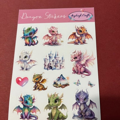 Dragon Stickers That Can Be Used for Scrapbooking, Crafting, Junk ...