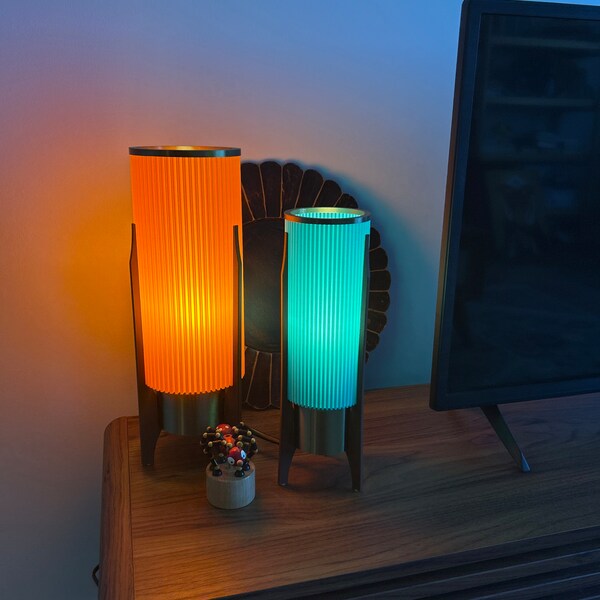 Mid Century Modern Rocket Lamp - Etsy