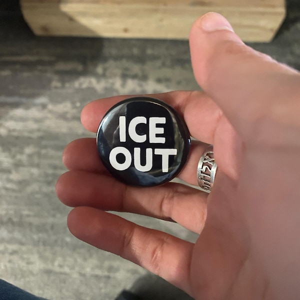 ICE OUT – Anti-ice Agents Protest Pin, No ICE Political Activist Design ...
