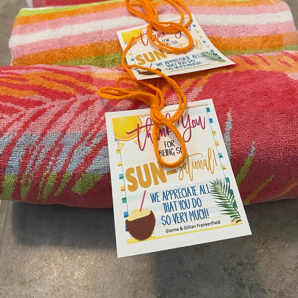 Appreciation Sign, Thanks for Being Sun-sational, Tropical Beach ...