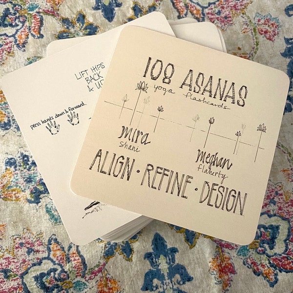 108 Asanas Flashcards \\ Yoga Cards \\ 108yogalove \\ Align. Refine ...