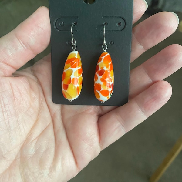 BEAUTIFUL Brass Art Deco Drops on 100% PURE Titanium Earring Hooks ...