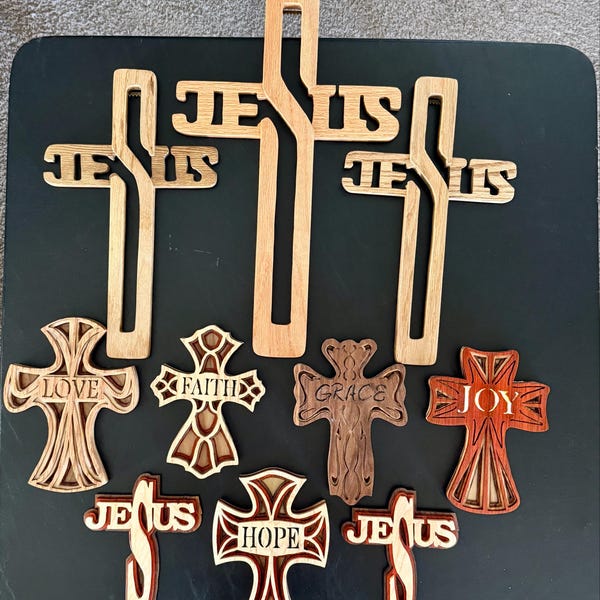 Easter Cross Intarsia Pattern Segmentation Scroll Saw Pattern Bandsaw ...