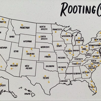 USA Push Pin Custom Map, Travel Map Tracking, Framed Wall Decor ...