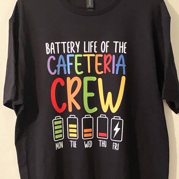 Battery Life of Cafeteria Crew Svg Png, Funny Cafeteria Worker Svg ...