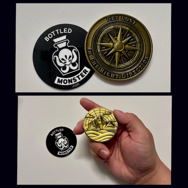 Adventure EDC Challenge Worry Coin - Etsy