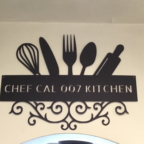 Kitchen Gifts, Custom Metal Sign for Kitchen, Personalized Kitchen ...