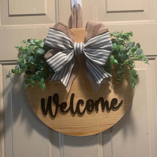 Welcome Text Word Laser Cut Out Unfinished Wood Shape Craft Supply - Etsy