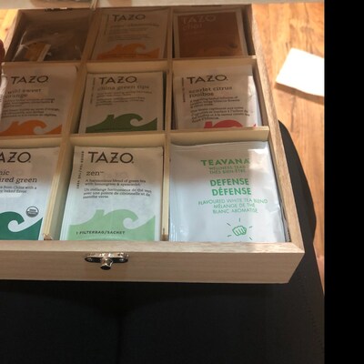 Personalised Engraved Tea Storage Box Perfect Custom Gift for Tea ...