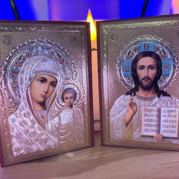 Orthodox Icon Icon of Jesus Christ Icon of the Virgin Greek Icon Greek ...