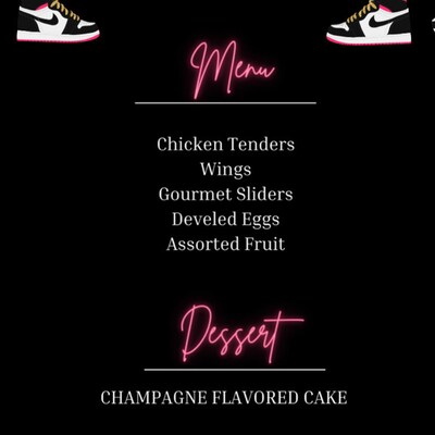 Editable Sneaker Ball Menu Card Sneaker Gala Dinner and - Etsy