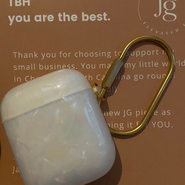 Pearl White AirPod Case, AirPod Pro Case, AirPod Case Keychain, AirPod ...