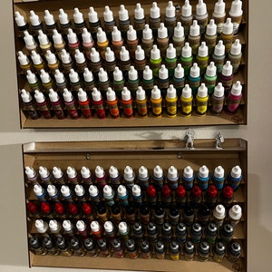 Wall Mounted Hobby Paint Storage Rack Horizontal - Etsy
