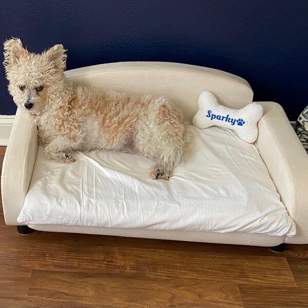 Personalized Dog Plaid Toy With Name Embroidered Dog Toy With Squeaky ...