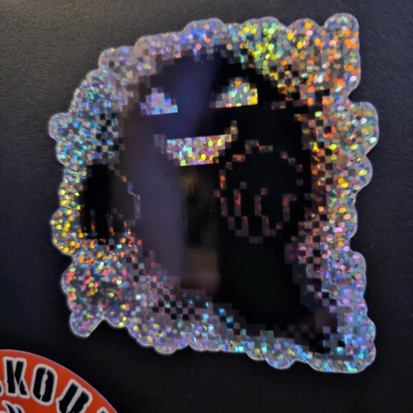 Holographic Pixel Gengar Sticker | Gen 2 Retro Pokemon Vinyl Decal ...