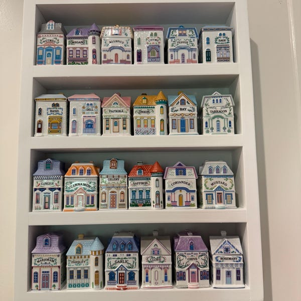 Lenox Spice Rack Shelf | White Handmade Solid Wood Lenox Spice Rack ...