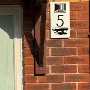 K Smart Sign Laser Cut Matt Black & Copper Mirror Personalised Door ...