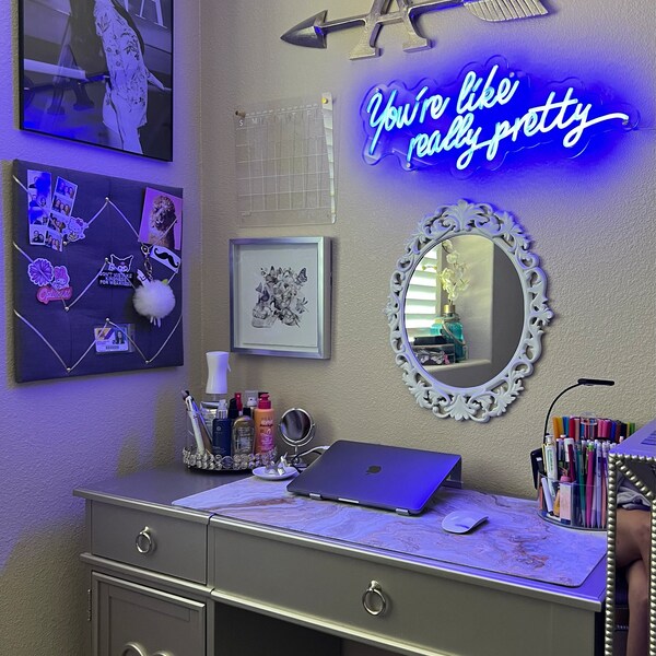 You're Like Really Pretty Neon Sign Led Light, Custom Neon Sign, Hand ...