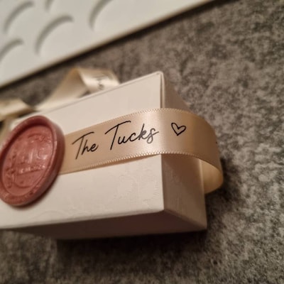 Personalised 15mm Ribbon Personalised Satin Ribbon Gift Wrapping Custom ...