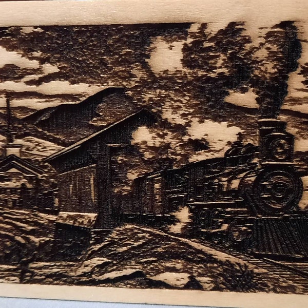 Digital Laser Cut File TRAIN Laser Cut Files for Glowforge , Laser Ready Files for Engraving ...