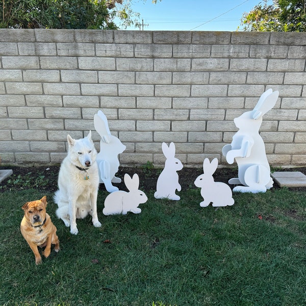 Outdoor Giant Yard Rabbits - Etsy