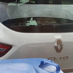 Lady Biker Riding Vinyl Decal - Etsy