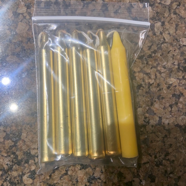 Gold Mini Ritual Candles, Spell Candles 4" Candles, Spells, Wicca ...