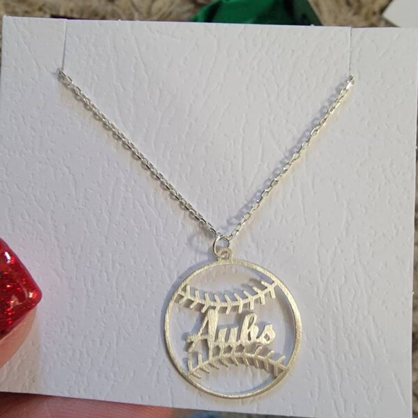 Sport Name Jewelry, Softball Necklace, Baseball Necklace, Softball ...