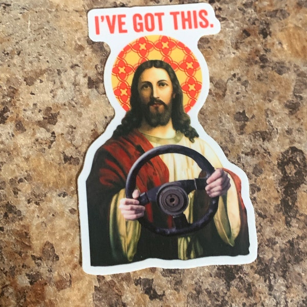 Jesus Stickers, Christian Stickers, Jesus Take the Wheel, Faith ...