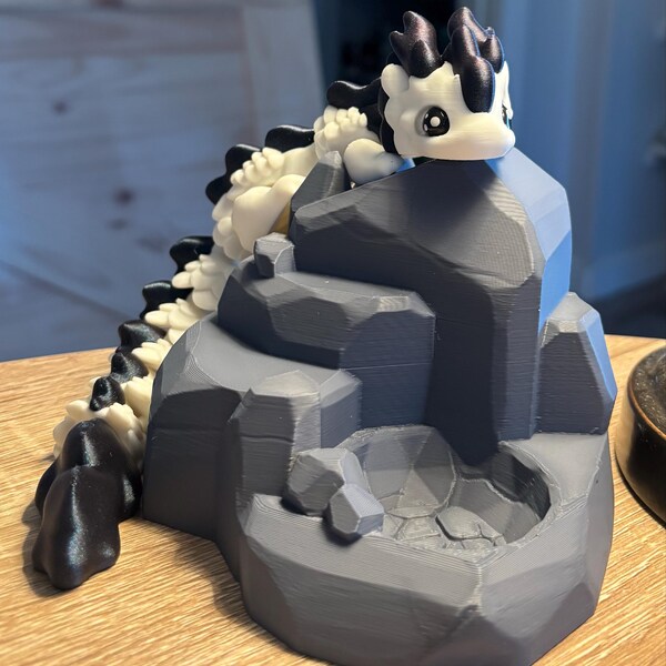 Articulated Dragon Fidget Toy, 3D Printed Poseable Dragon, Fantasy ...