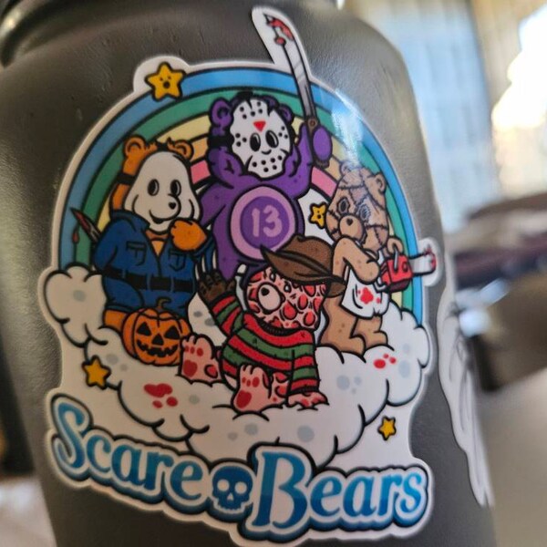 Scare Bears, Halloween Sticker, Cute Trendy Sticker, Waterproof Sticker ...