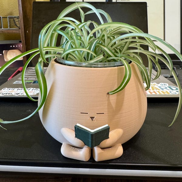 THE ORIGINAL Cozy Pot Reading Book | Bookworm Planter | Gift for Book ...