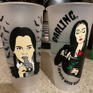 Wednesday Addams Starbucks Cold Cup Perfect Gift for Birthday/ Addams ...