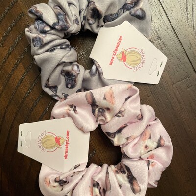 Custom Company Branded Scrunchie Hair Tie, Your Logo, Company Name and ...