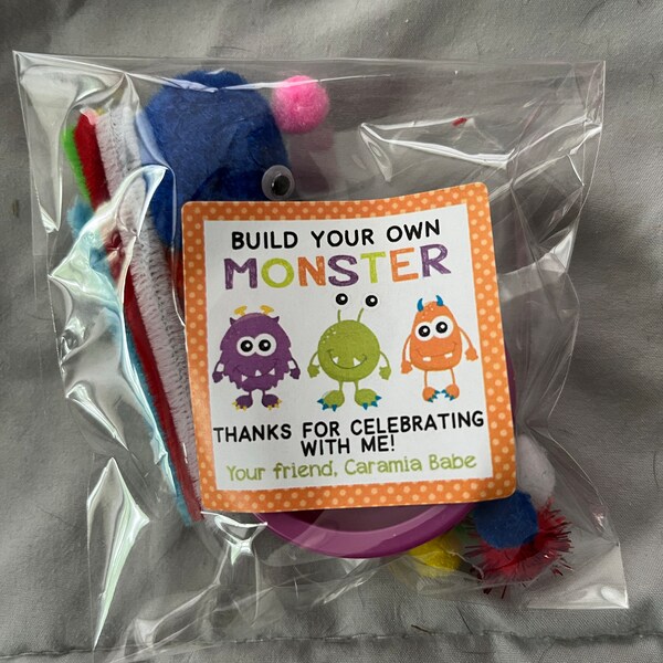 Assembled Halloween Party Favors, Build Your Own Monster Kit ...