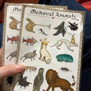 I LOVE MEDIEVAL ANIMALS a Zine for People Who Love Medieval - Etsy
