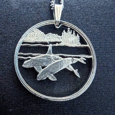 Blue Marlin Pendant British Virgin Islands Hand Cut Coin - Etsy