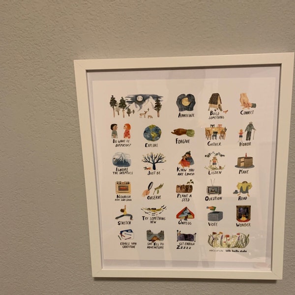 Abcs of Life Print, ABC Art Poster, Alphabet Print, Wall Art, Baby ...