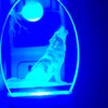 Wolf Night Light, Wall Plug In, Etched Wolf Design, LED Light in 8 ...
