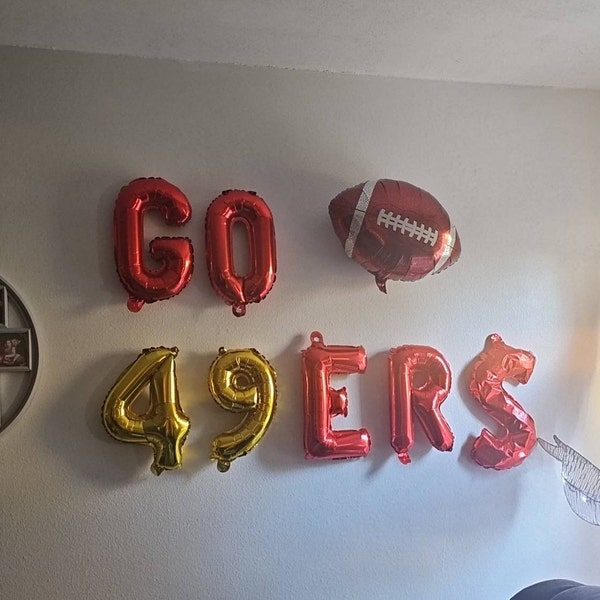 Go 49ers Balloon Banner | Superbowl Party Decor | San Francisco 49ERS ...