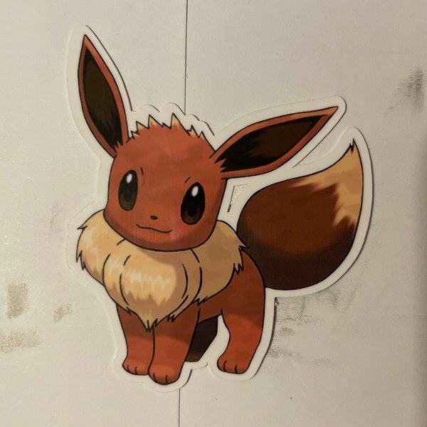 Eevee Cute Anime Sticker | Waterproof Vinyl Decal for Laptop, Water ...