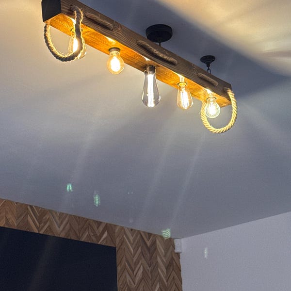 Live Edge Olive Wood Slab Pendant Chandelier, Rustic Lighting Fixture ...