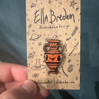 Greek Amphora Enamel Pin Greek Pottery Inspired Hard Enamel Pin ...