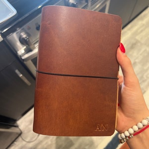 Personalized Leather Journal Leather Notebook With Monogram - Etsy