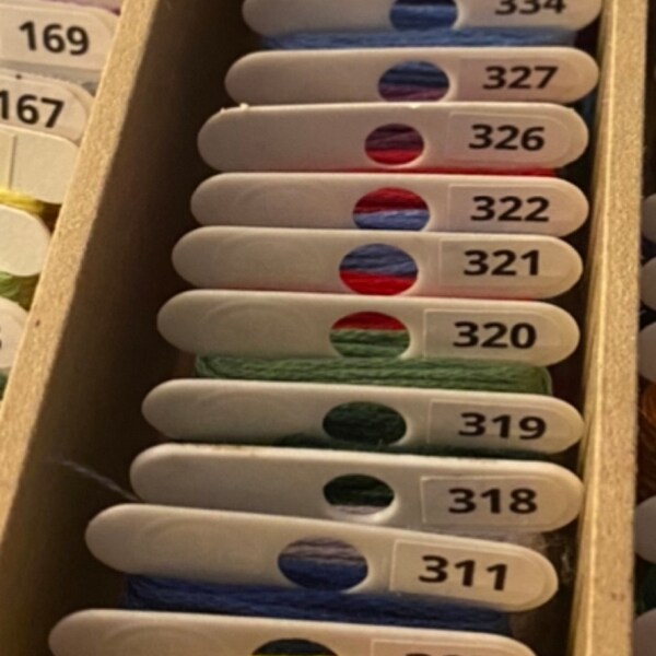 DMC Thread Labels Organize Your Bobbins With Large Font Number Stickers ...