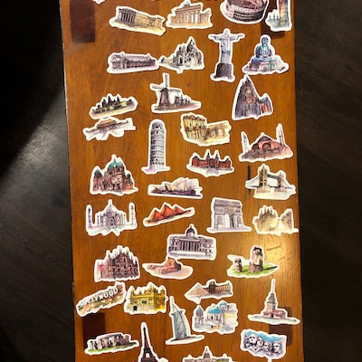 42 World Travel Famous Places Architecture Map Hollywood Rome Paris ...